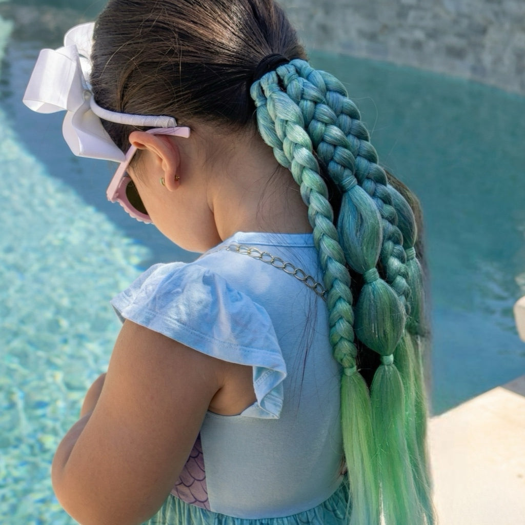 Mermaid Pre-styled Hair Extension for Kids | Vik Tie-In – Mermaid Hair ...